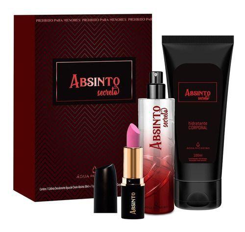 Kit Perfume Absinto Secreto Shot 30m Feminino Água De Cheiro - Kit de ...