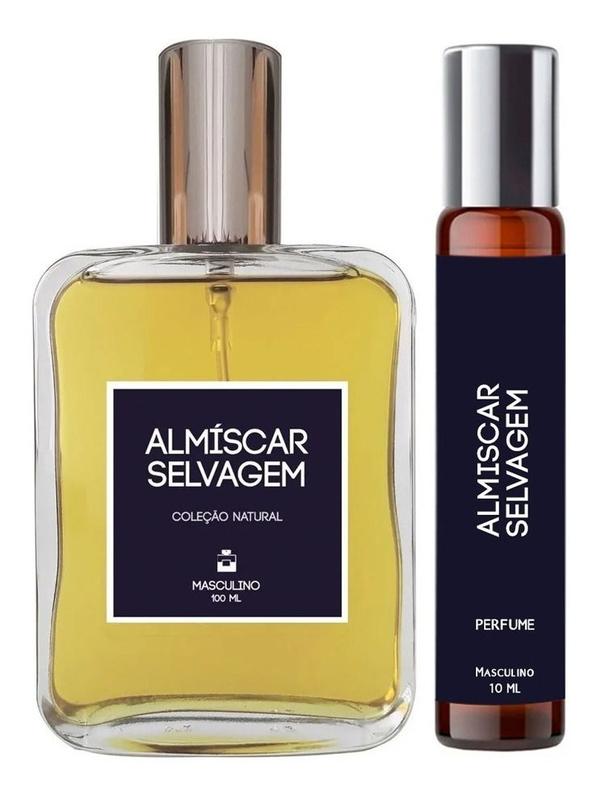 Kit Perfume Almíscar Selvagem 100ml + Roll On 10ml Masculino - Essência ...