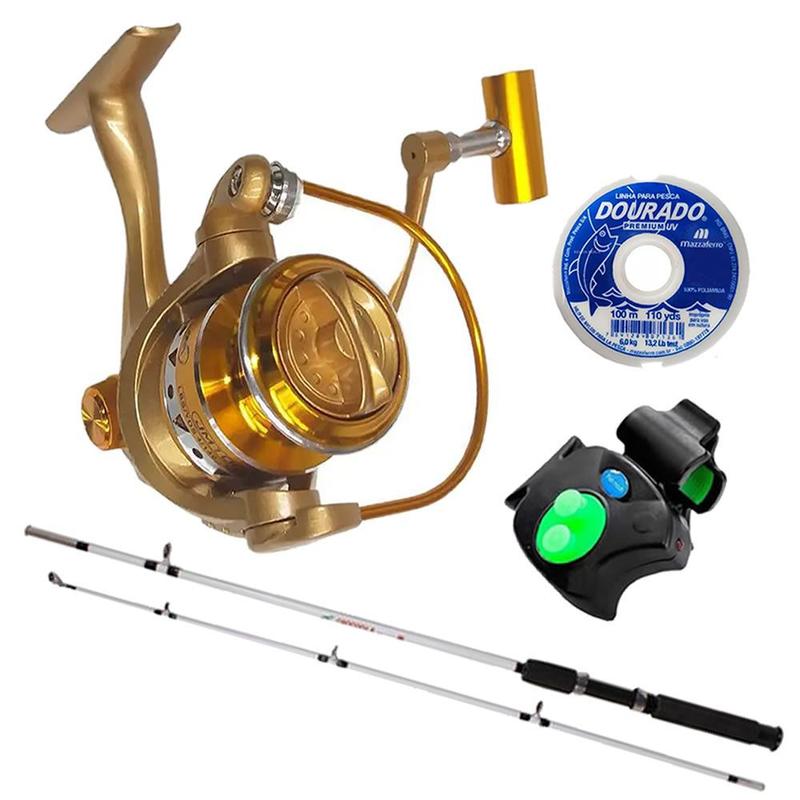 Kit Pesca de Rio Molinete JM 7000 5 Rolamentos Com Vara Crocodile 1 ...