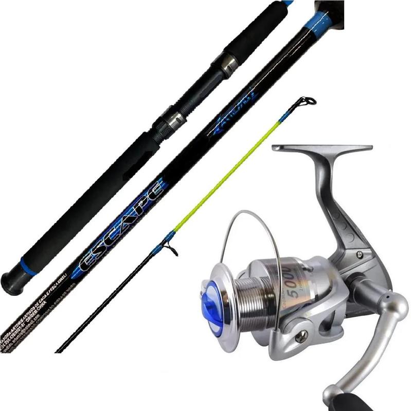Kit Pesca Pesada Vara 1,65 M 15 Kg + Molinete 5000 P/7 Kg - Artemis ...