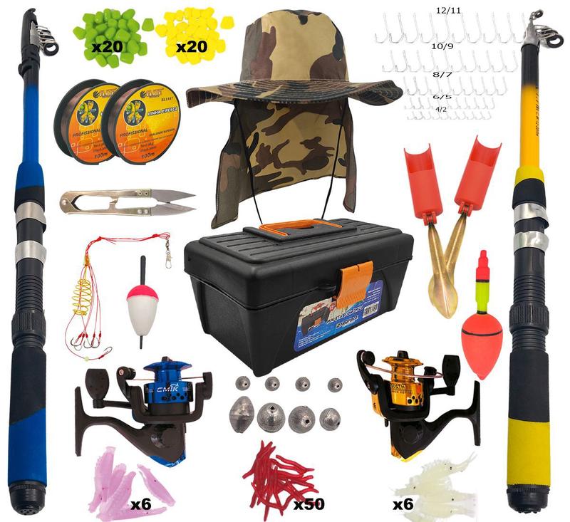 Kit Pesca Pesqueiro Completo c/ Maleta 177 item Tilápia Piau - Fisgar ...
