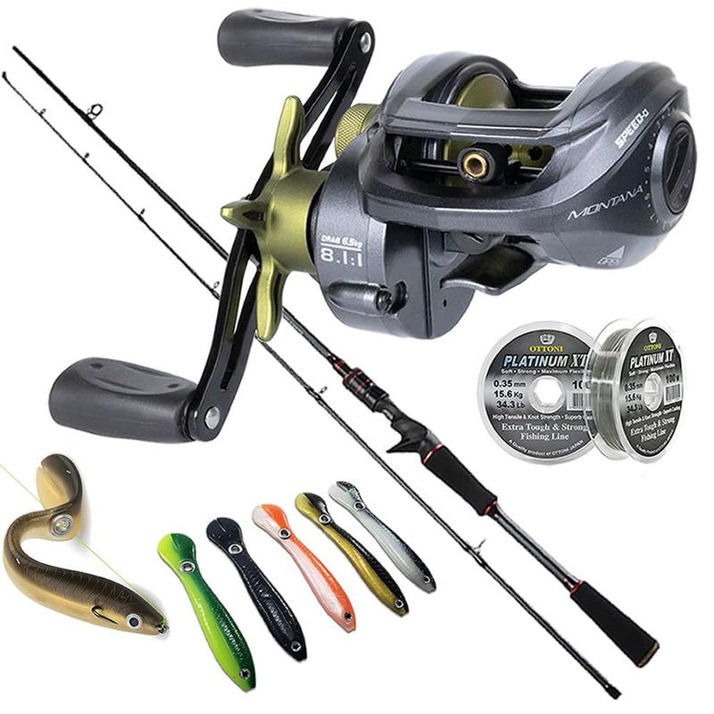 Kit Pesca Traíra Vara de Carbono Iscas Linha Montana Speed - CMIK ...