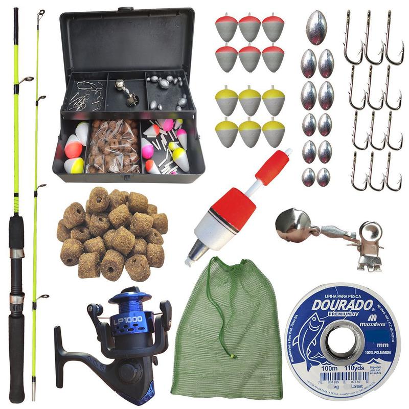 Kit Pescaria Infantil Completo Vara Molinete Maleta Sambura - Albatroz ...