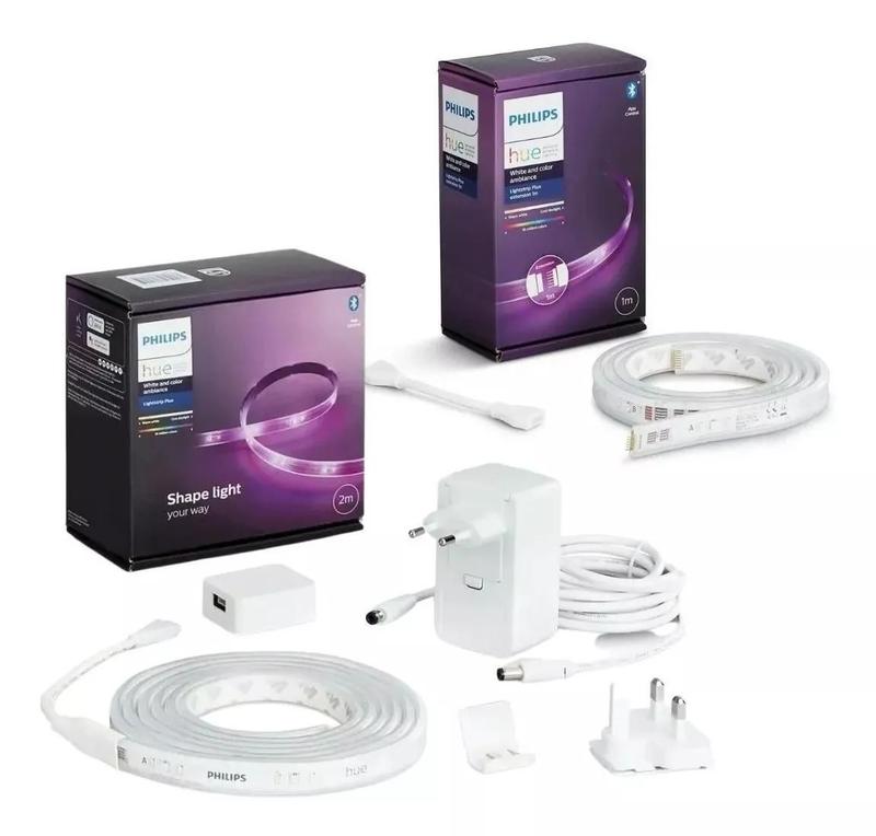 Kit philips hue lightstrip plus fita led 2m + 6 extensoes 1m - Fita de ...