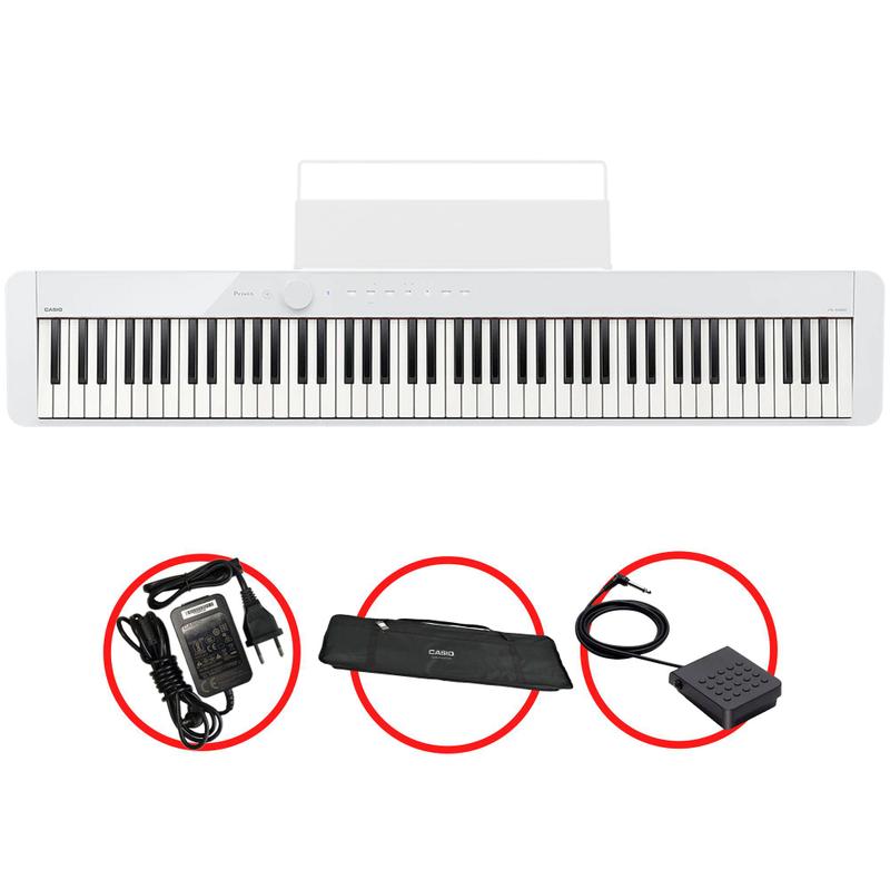 Kit Piano Casio Digital 88 Teclas Privia PX-S1000 Branco USB e ...