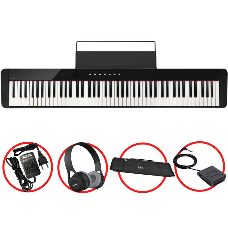 Kit Piano Casio Digital 88 Teclas Privia PX-S1000 Preto USB e Bluetooth ...