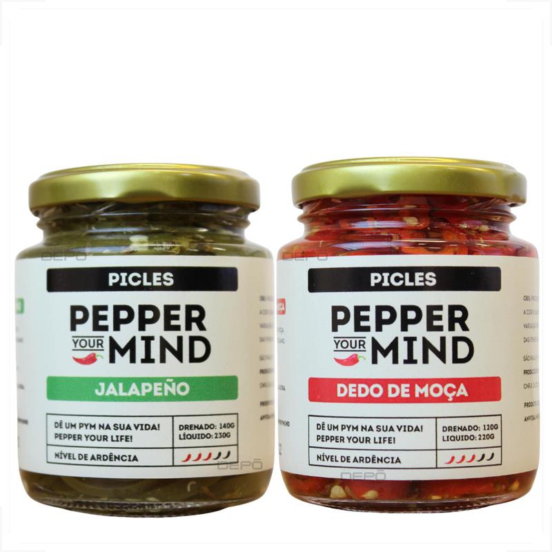 Kit Picles de Pimenta Jalapeño e Dedo de Moça Em Conserva - Super Depo ...