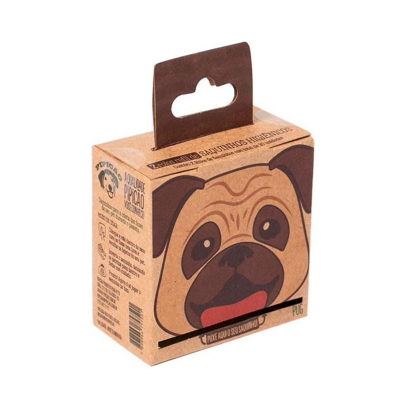 Kit Pipicão Cata Caca Refil Pug 2 unidades para Cães - Higiene ...