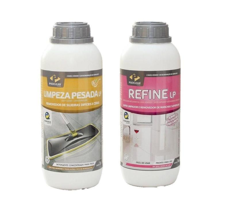Kit pisoclean refine manchas porcelanato + limpeza pesada lp - Limpa ...