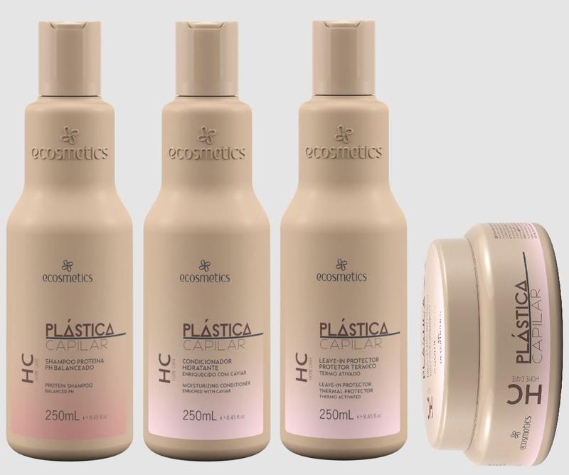 Kit Plástica Capilar 4 produtos Ecosmetics - Kit de Tratamento para ...