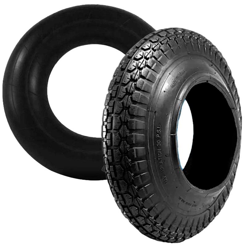 Kit Pneus e Câmara de Ar 3.25 x 8 Pol. para Carrinho de Mão - Rayco - Equipamento para ...