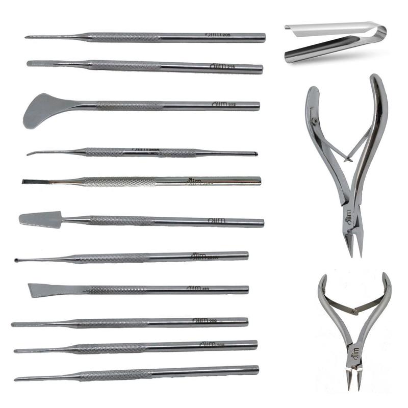Kit Podologia Profissional 14 Instrumentos Podólogo Pedicure - Slim ...