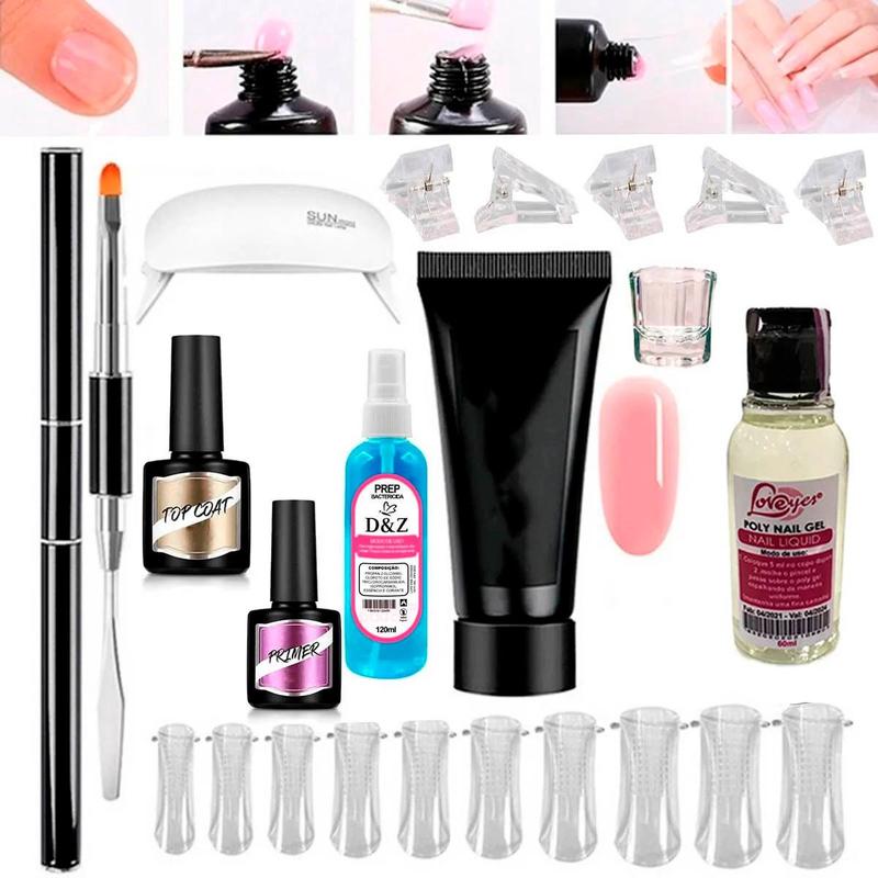 Kit Poligel Polygel Monomer Cabine Presilhas Primer Prep - Casa da ...