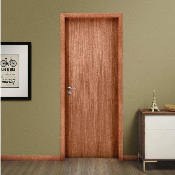 Kit Porta de Madeira Cedro Mara 213 x 75cm Laminada Madebal - Porta ...