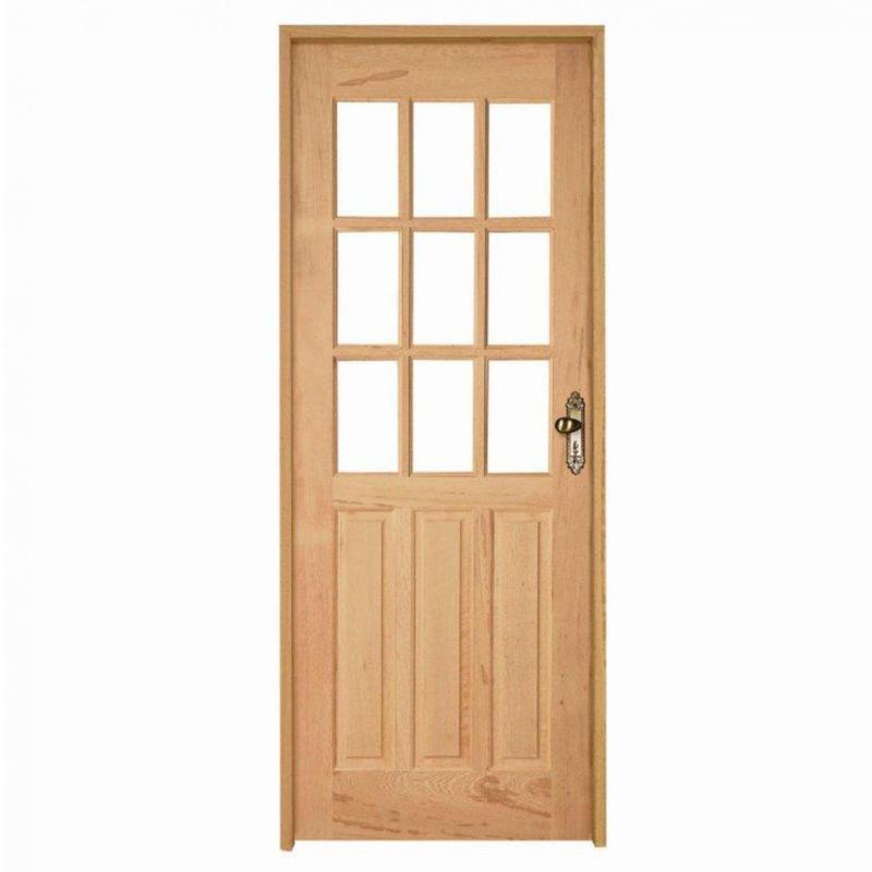 Kit Porta de Madeira PE09 Natural 213cm x 94,5cm Esel Cedro Mara ...