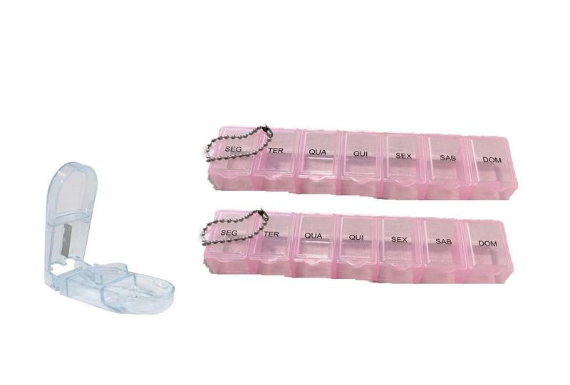 Kit Porta Remédio 14 Dias + cortador Comprimido - GabiJovi - Porta ...