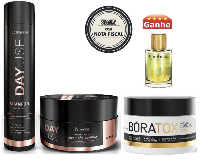 Kit Pos Quimica Mascara E Shampoo +Boratox Repoe Massa 300ml ...