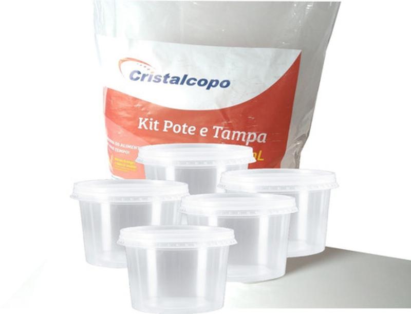 Kit Pote 250ml com Tampa cx c/100 Unidades - Cristal copo - Copos - Magazine Luiza