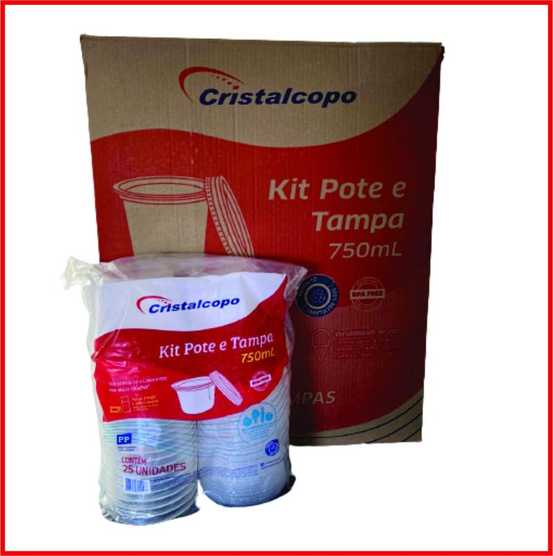 Kit pote cristalcopo 750ml cx c/250un - Pote - Magazine Luiza