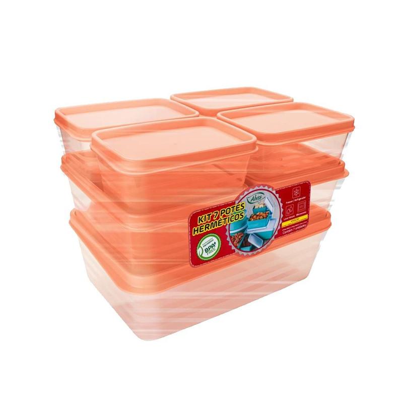 Kit Potes Fresh (4 Potes 250ml) + (2 Potes 500ml) + (1 Pote 1,4L ...