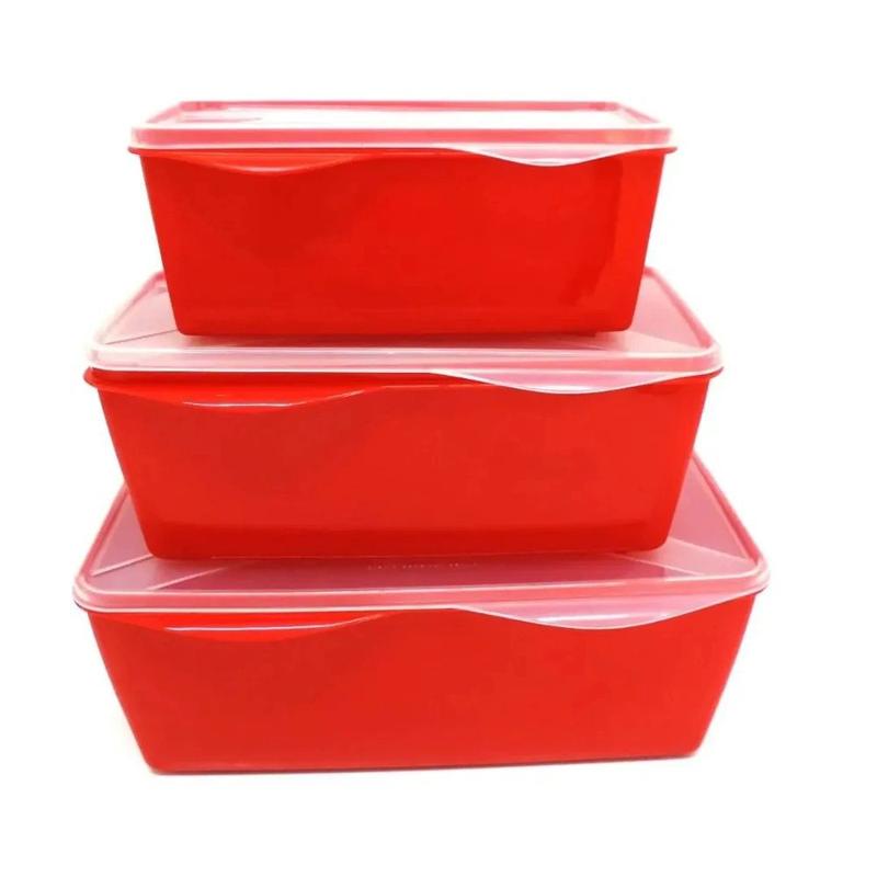 Kit Potes Multiuso Retangulares 3 Peças 601 - Top Line Sortida - Pote ...