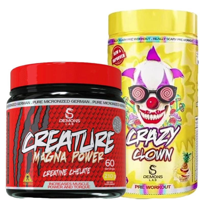 Kit pré treino psichotic dragon 300g + creatina monohidratada magna ...