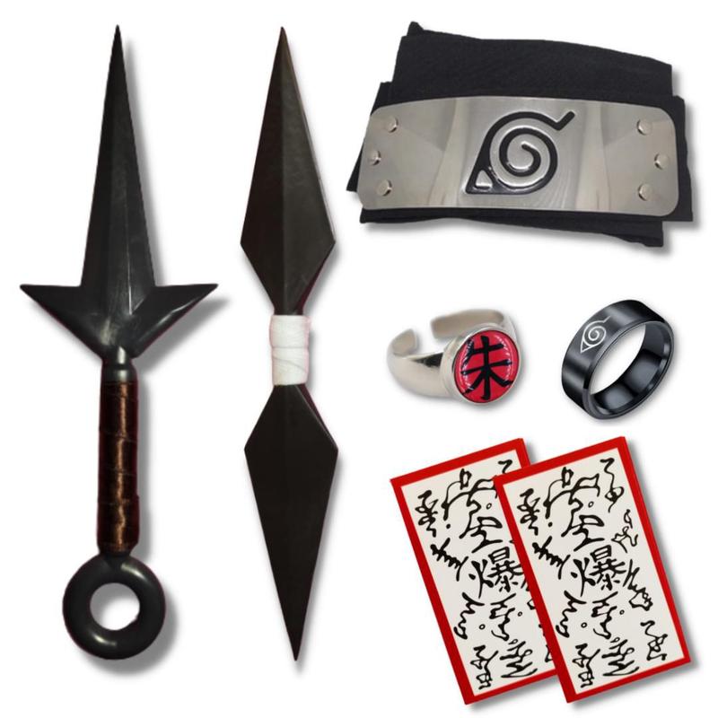 Kit Presente Kunais - Bandana, Kunai, Anel Itachi & Konoha, Colar ...