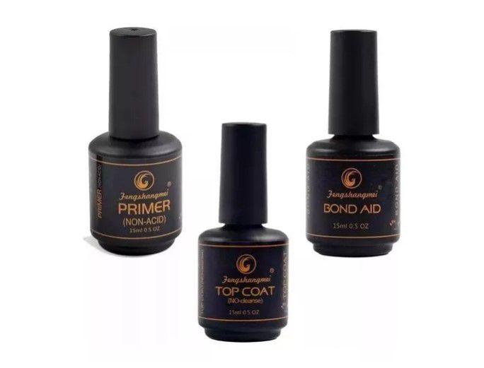 Kit Pretinho Poder Top Coat + Primer + Desidratador Bond Aid - GAROTA ...