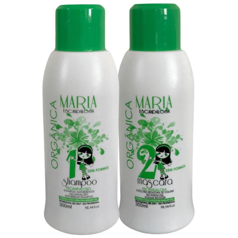 Kit Progressiva Orgânica Maria Escandalosa 300ML - Shampoo + Máscara ...