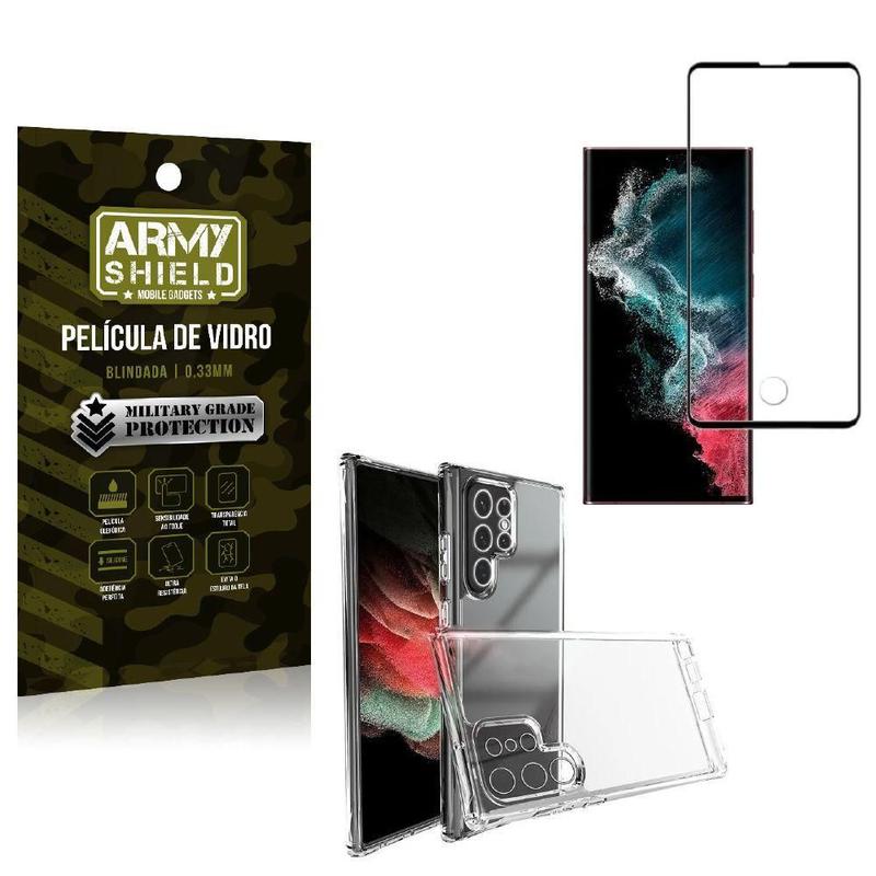 Kit Proteção Total Samsung S22 Ultra Com Capa E Película 3D ...