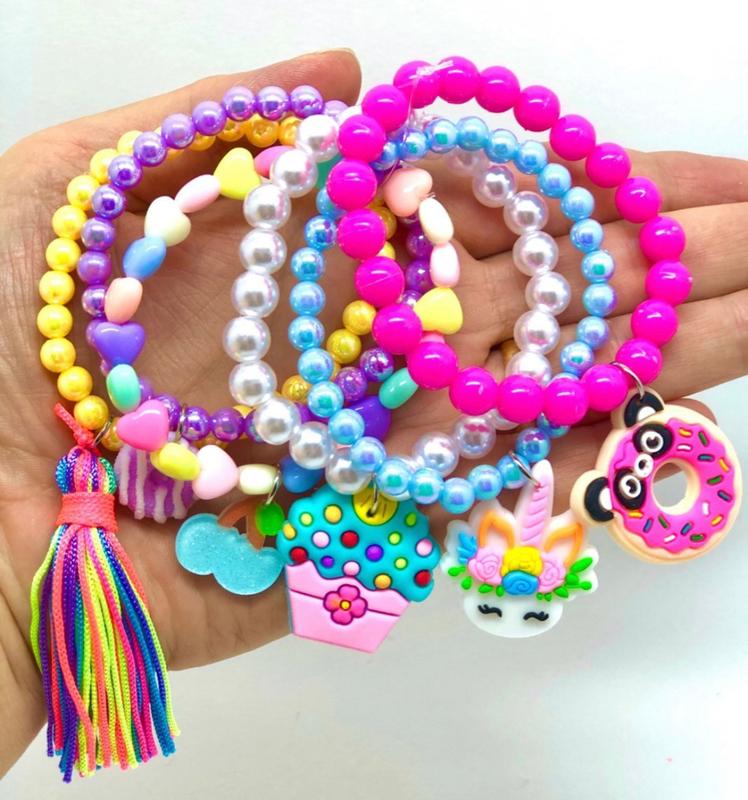 Kit Pulseiras Infantis Bijuteria Com Pingentes - Nil - Pulseira e ...