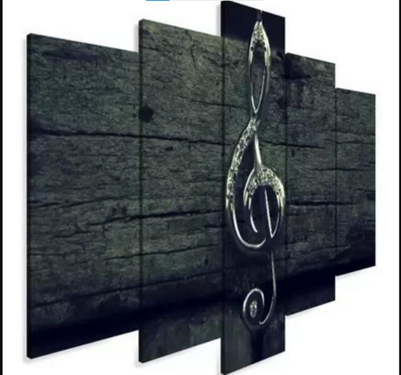 Kit Quadros Decorativos 4k 120cm x 60 cm nota musical - Ferro tech ...