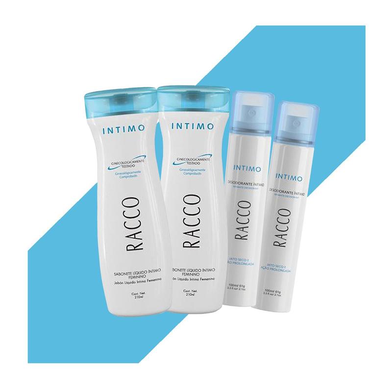 Kit Racco 2 Desodorantes Intimo Antitranspirante 2 Sabonetes Higiene ...