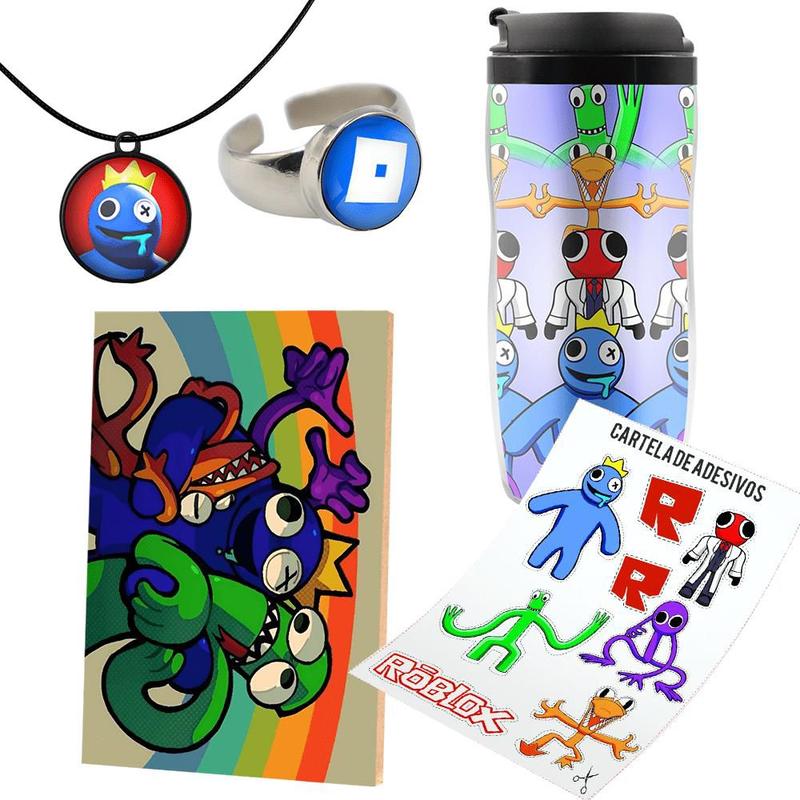 Kit Rainbow Friends Anel e Colar Infantil Copo Para Crianças - Roblox ...