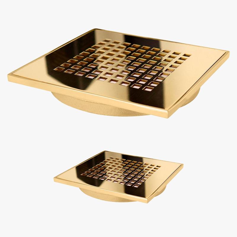 Kit Ralos Inox 304 + Base Mod Square Dourada 15x15 E 10x10 - MONTAL ...