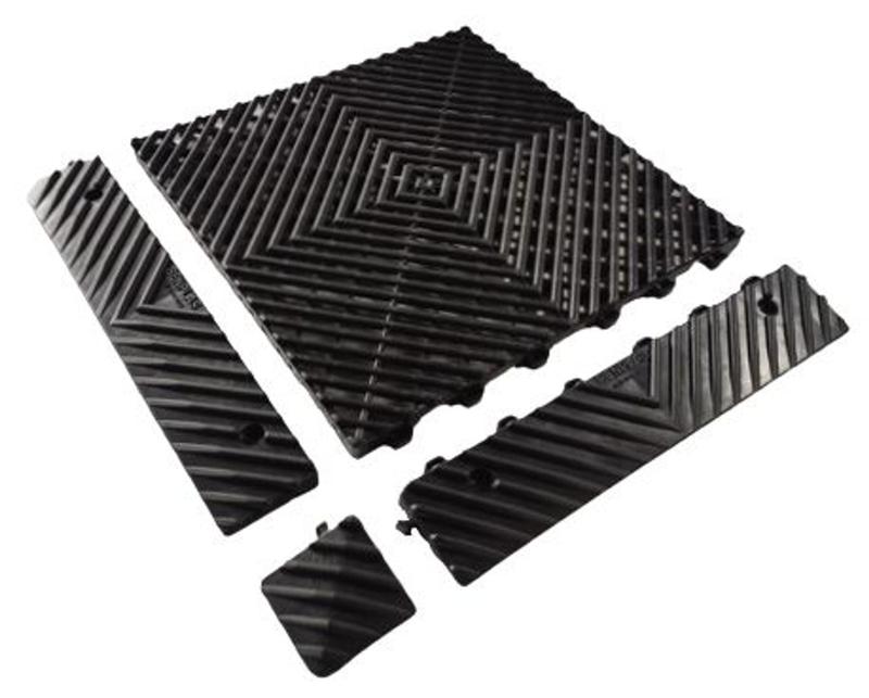 Kit Rampa Do Piso Estrado Modular Benplas - 33cm x 33cm - Preta - 3 Pçs ...