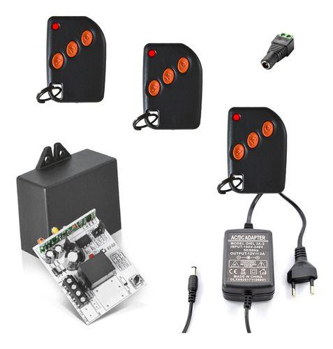 Kit Receptor Com 3 Controles Remotos e Fonte 12V Compatec - Fonte de ...