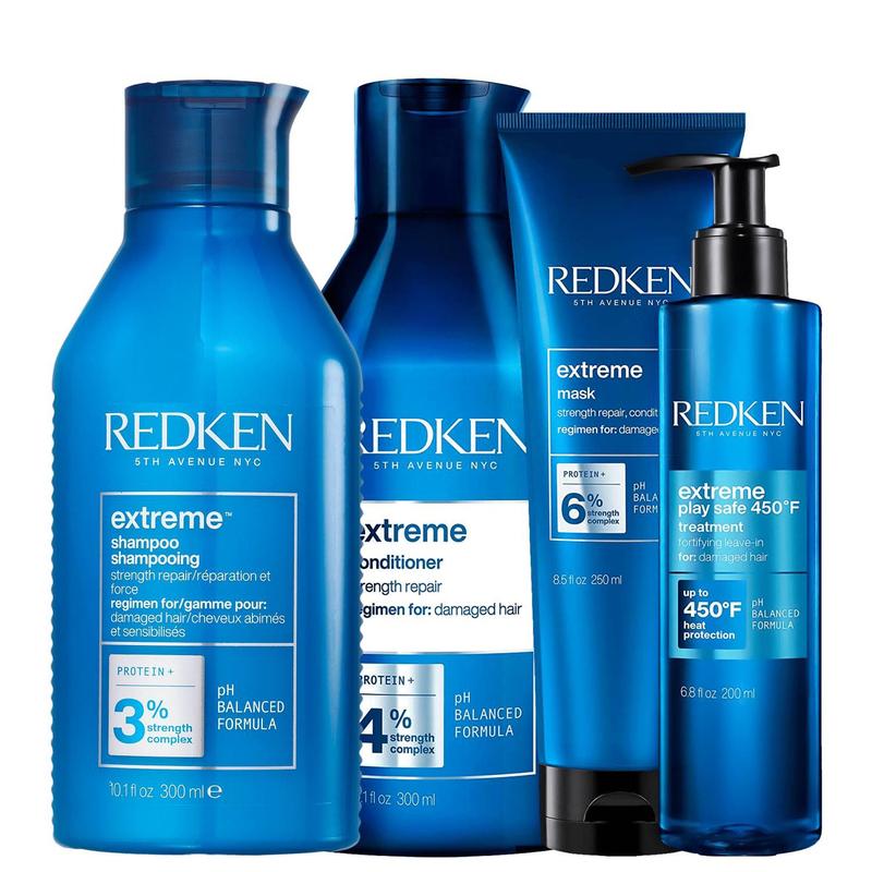 Kit Redken Extreme Play Safe Mask (4 Produtos) - Kit de Tratamento para ...
