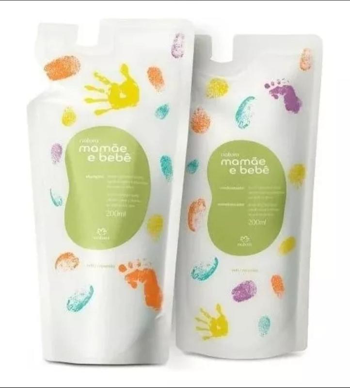 Kit refil shampoo e condicionador mamãe bebê 200ml cada - Kit Shampoo e ...