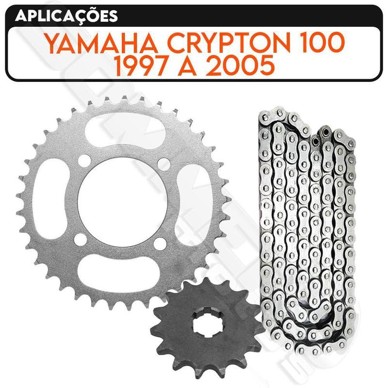 Kit Relação Crypton 100 1997 A 2005 Aco 1045 Reforçada Velth - Kit ...