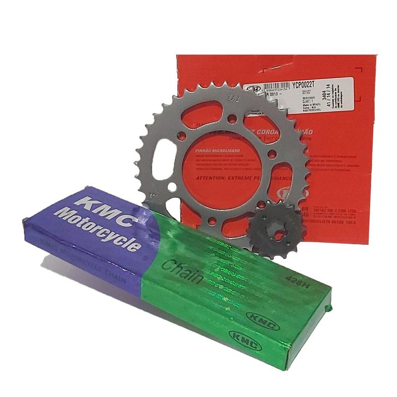 Kit Relação Yamaha Fazer 150 Vaz + Kmc - Vaz Extreme + Kmc - Kit ...