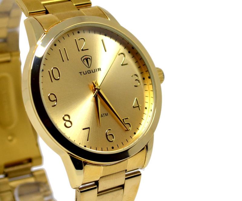 Kit Relogio Feminino Dourado Tuguir Analogico com Colar TG116 - Kit ...