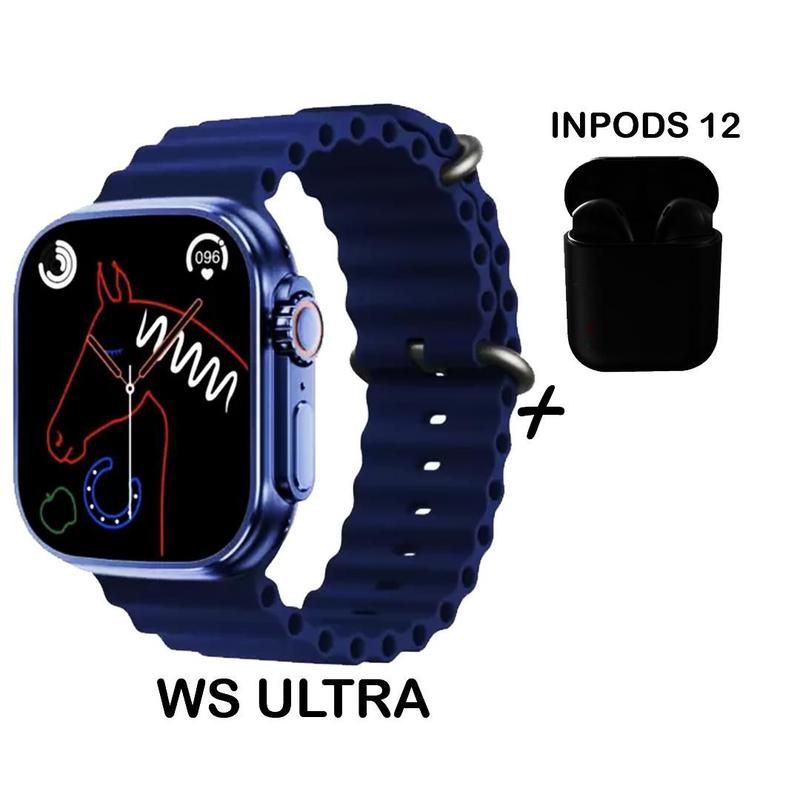 Kit Relogio Smart Watch8 WS Ultra 9 45mm + Fone Sem Fio Bluetooth i12 ...
