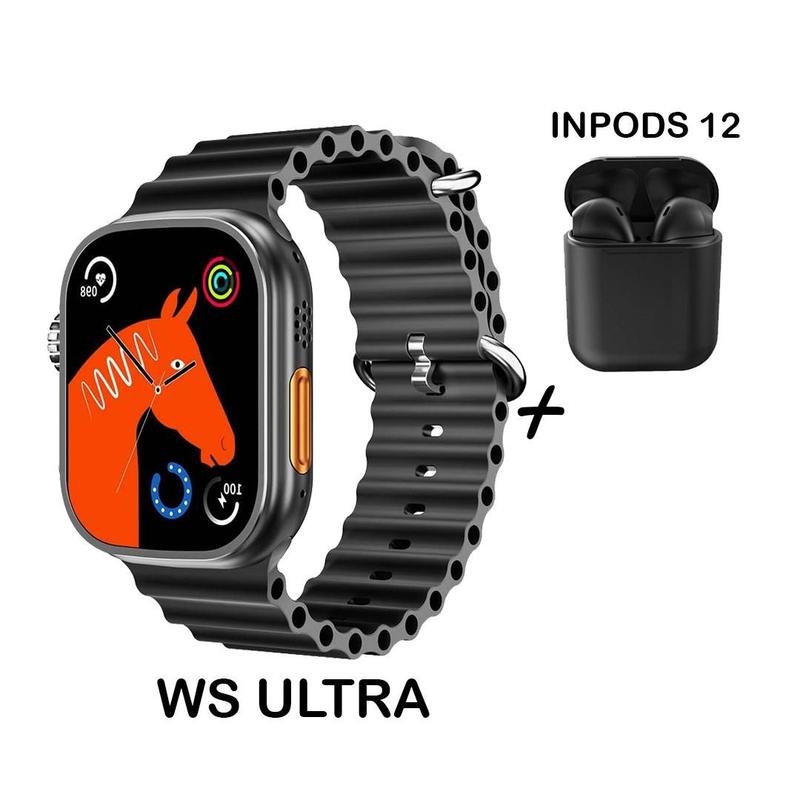 Kit Relogio Smart Watch8 WS Ultra 9 45mm + Fone Sem Fio Bluetooth i12 ...