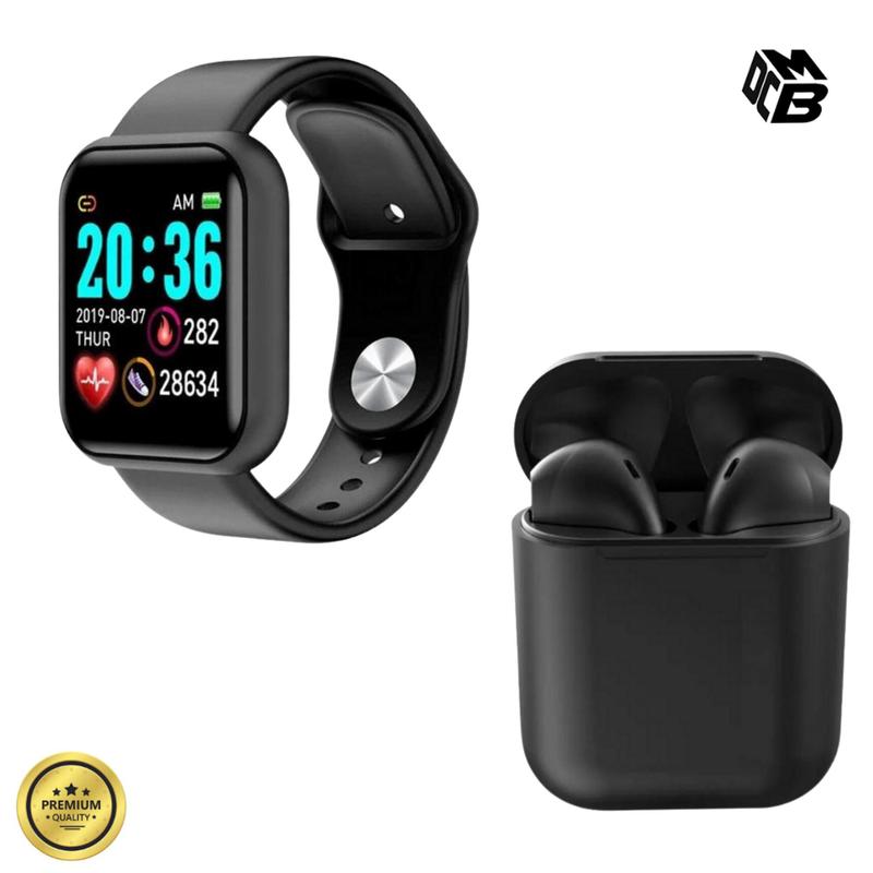 Kit Relogio Smartwatch Inteligente D20 Pro + Fone inPods 12 Bluetooth ...
