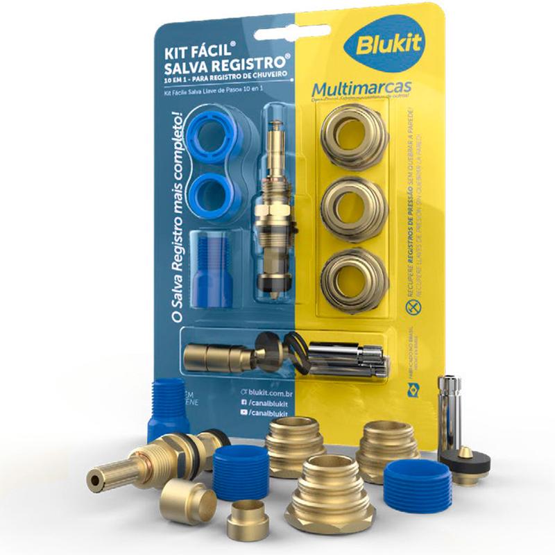 Kit Reparo Fácil Salva Registro 10 em 1 Chuveiro Universal - BLUKIT ...