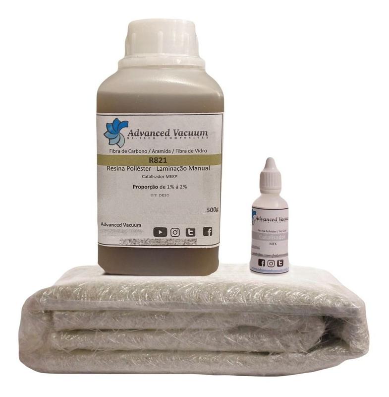 Kit Reparo Fibra De Vidro 250g Manta + 500g De Resina + Cat - Advanced ...