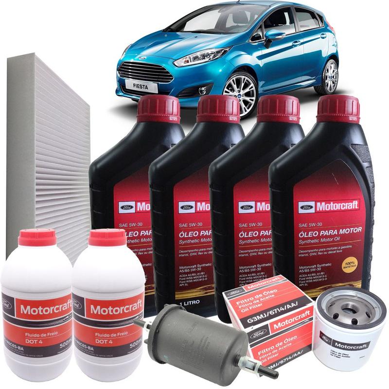 Kit revisão Ford 60.000 Km - Óleo Motorcraft 5W30, filtros e Dot4 ...