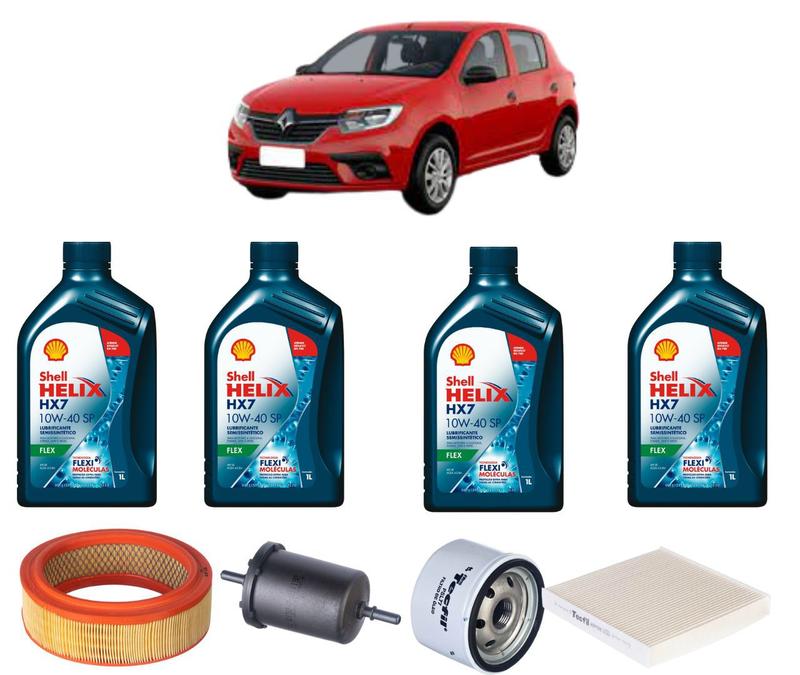 Kit revisao troca de oleo sandero 1.6 8v 2014 em diante - SHELL ...