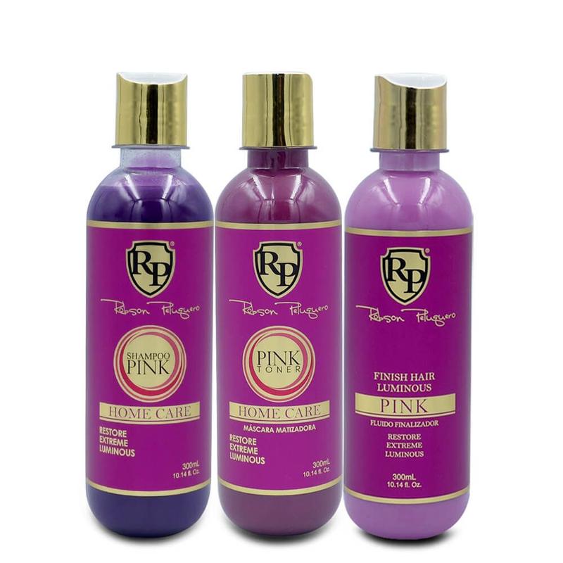Kit Robson Peluquero Matizador Shampoo Pink Máscara 2x300ml ...